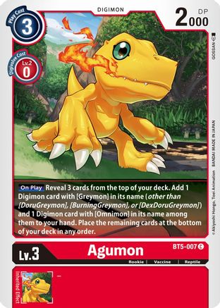 Agumon (BT5-007) [Battle of Omni] | Deck Out Gaming