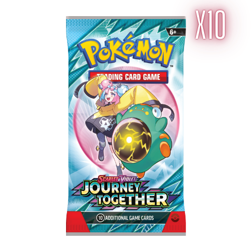 Pokemon SV Journey Together Booster Pack Bundle - 10 Packs (Random Arts ...