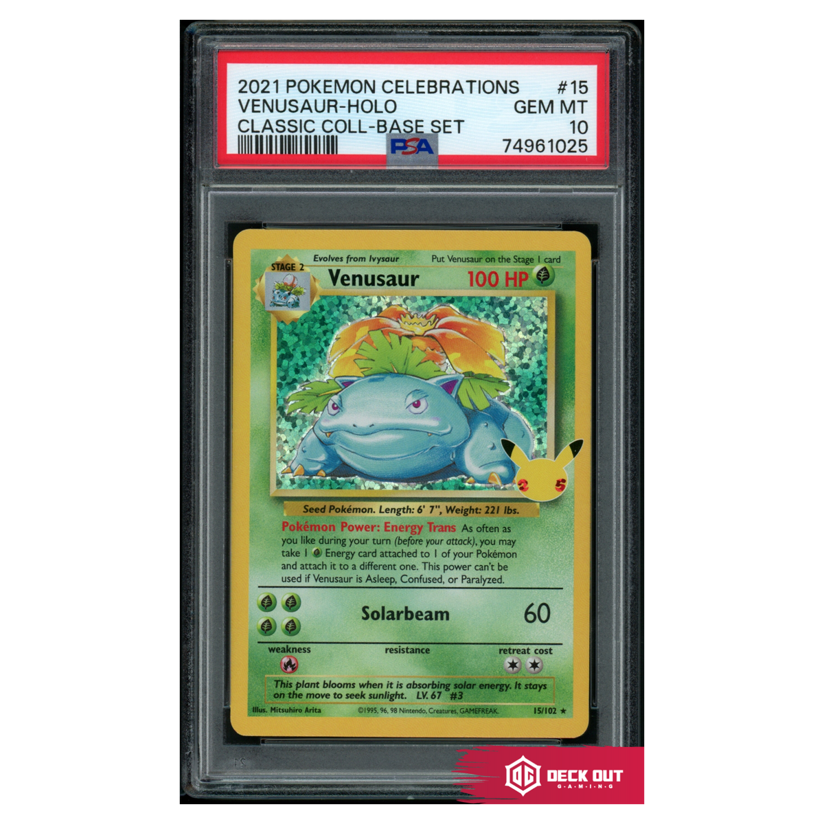 Venusaur - Celebrations Classic Collection - 15 - PSA 10 - 74961025 ...