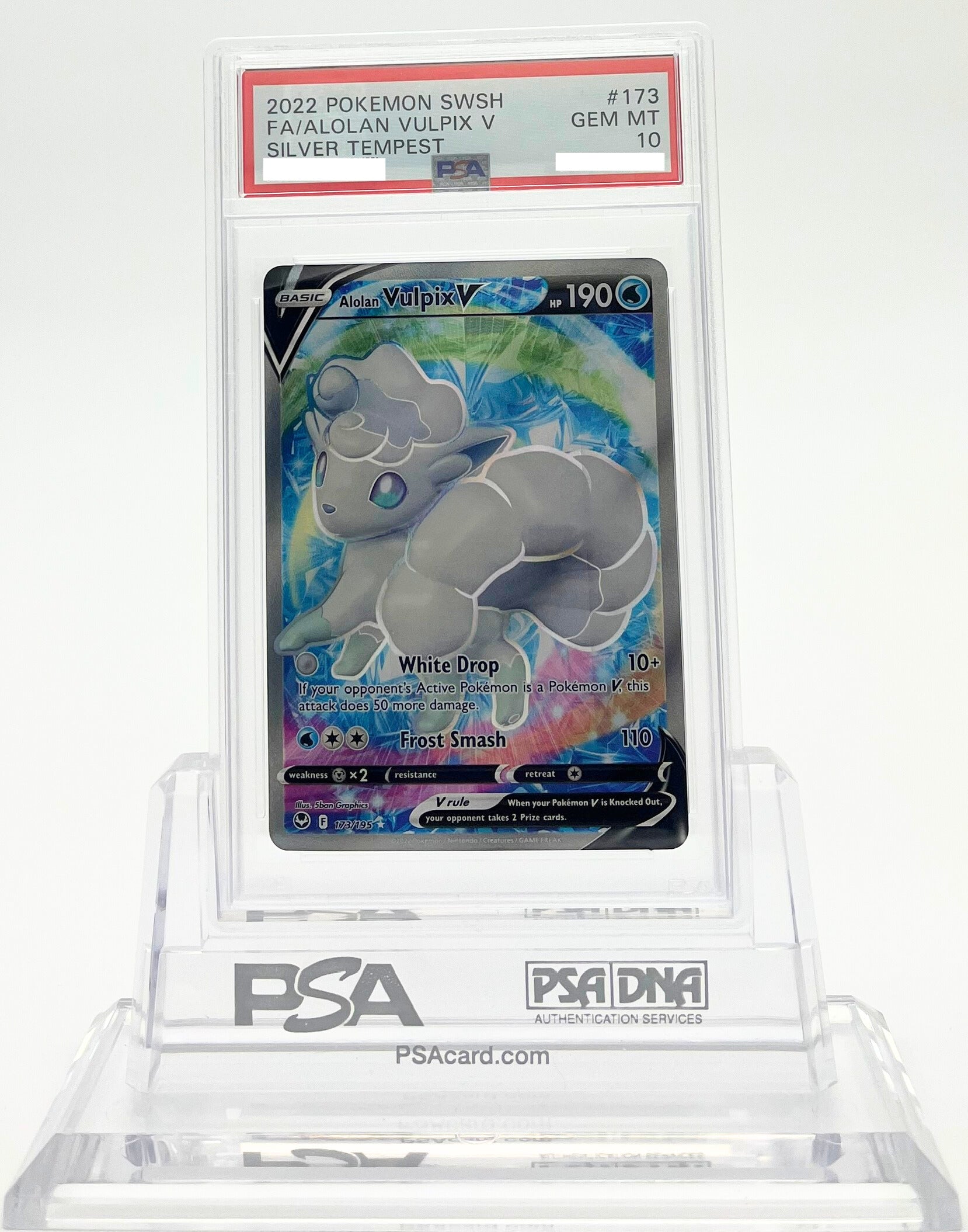 Alolan Vulpix V - Silver Tempest - 173 - PSA 10 | Deck Out Gaming