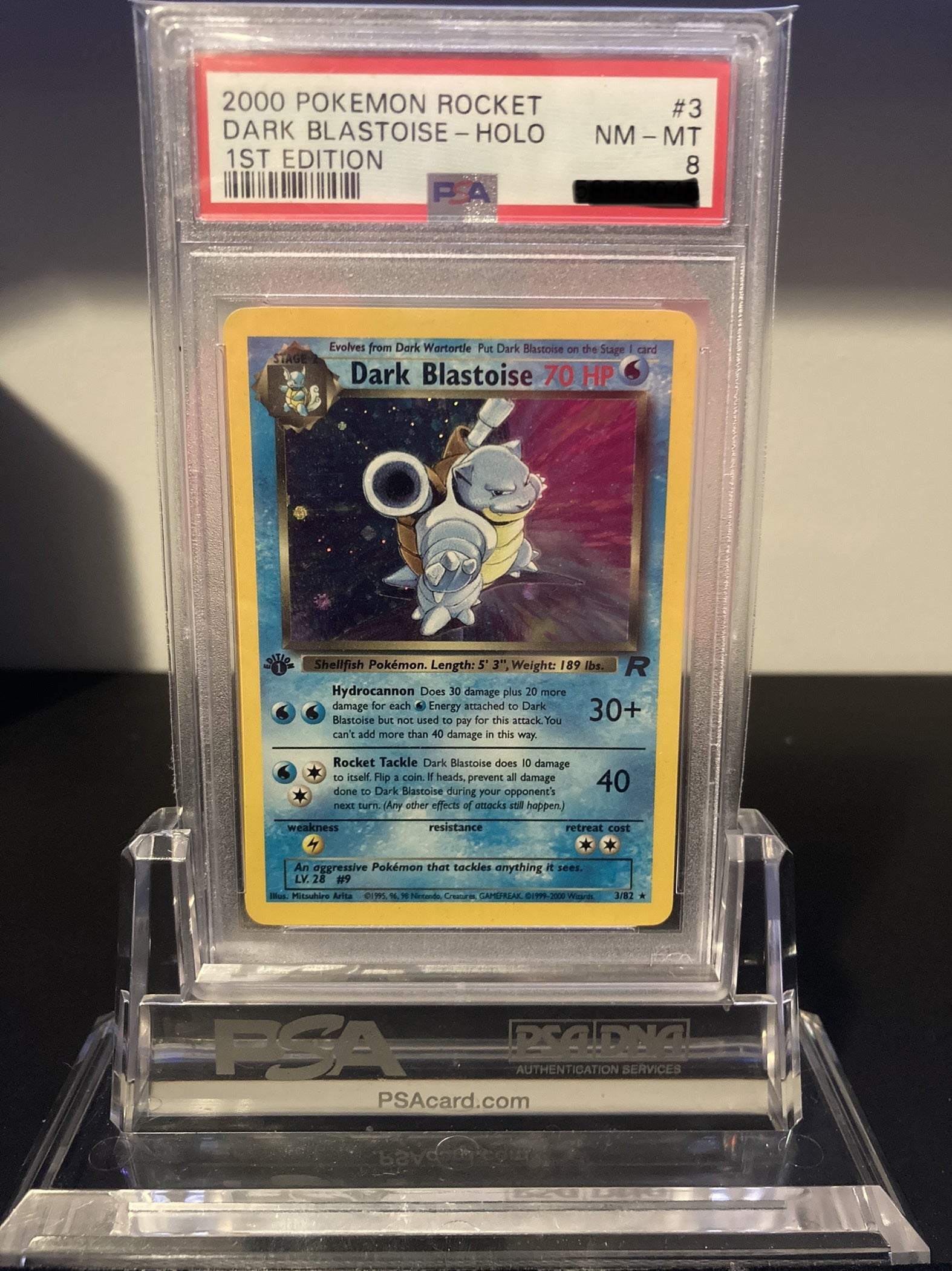 Dark Blastoise - Team Rocket 1st Edition - 3 - PSA 8 | Deck Out Gaming